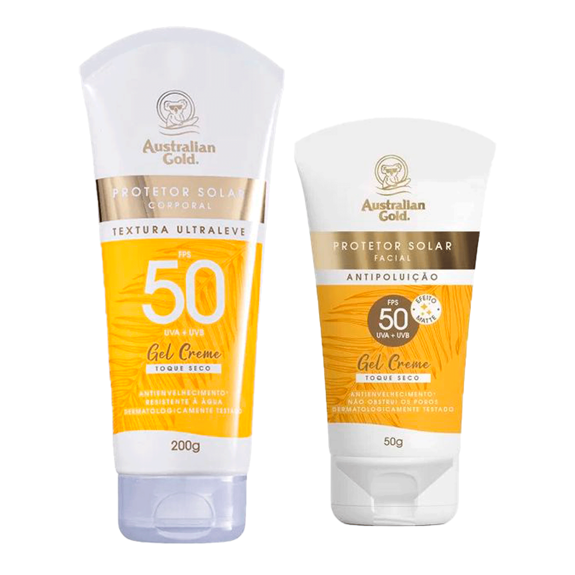 Kit Australian Gold Protetor Solar Facial 50g + Protetor Solar Corporal ...