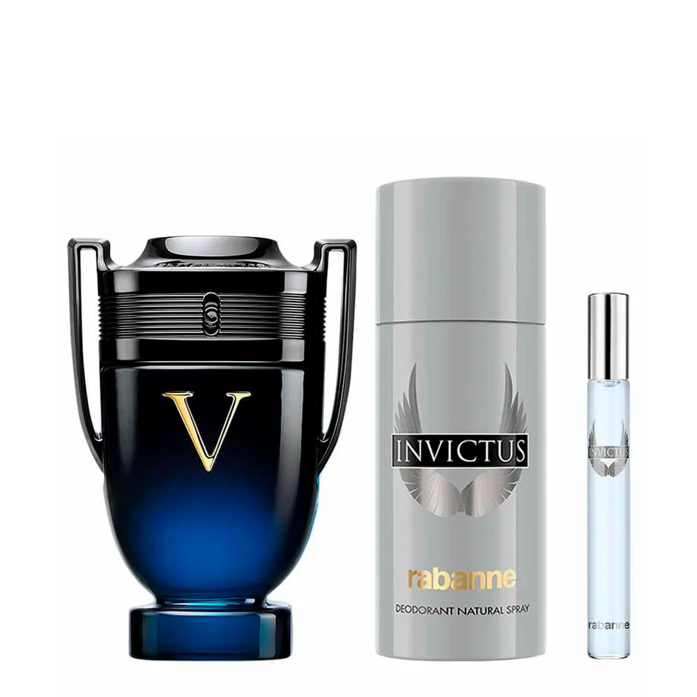 Kit Rabanne Invictus Victory Elixir - Edp 100ml + 10ml + Deo - Kassio ...
