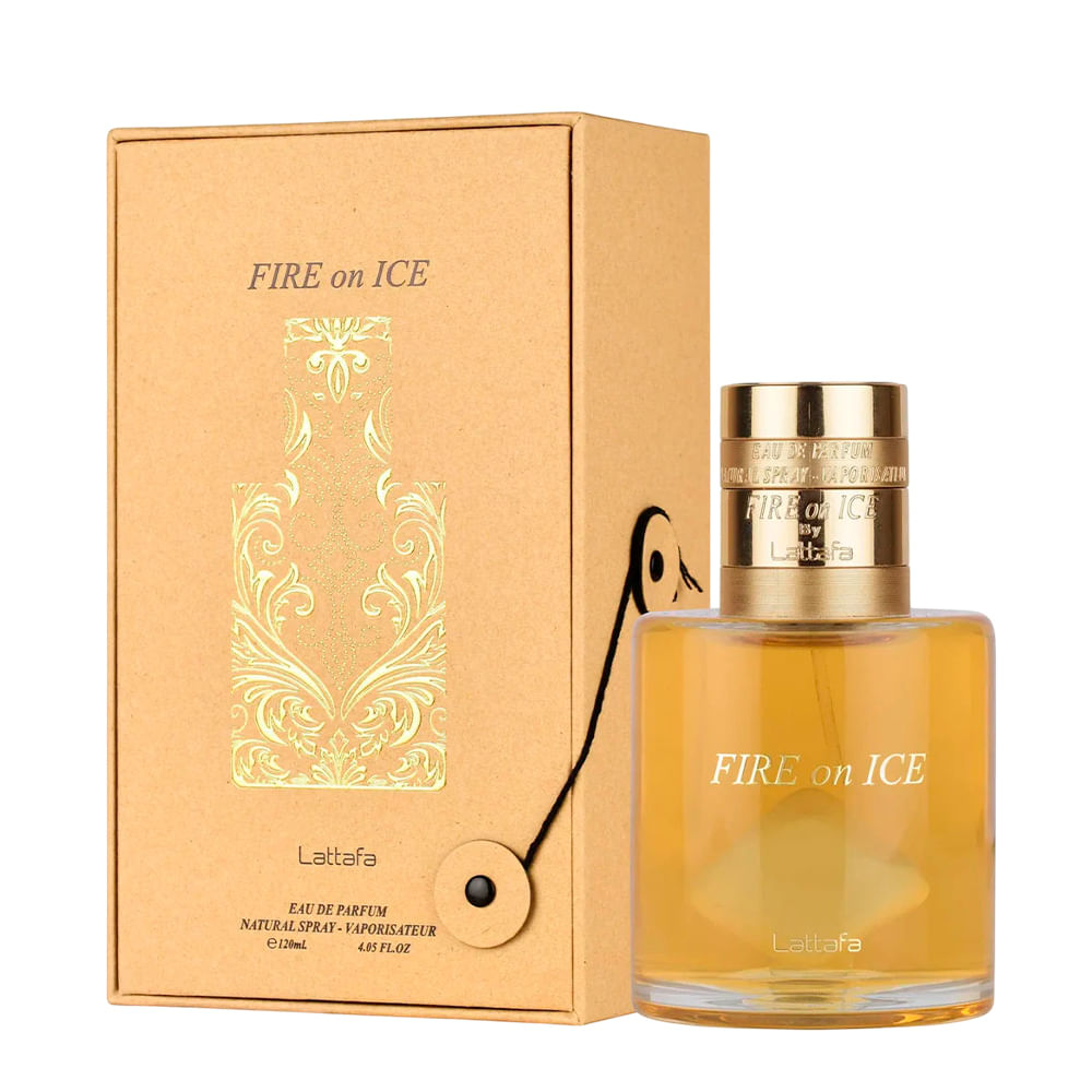 Lattafa Fire On Ice EDP 110ml - Perfume Unissex Oriental - Kassio Perfumaria